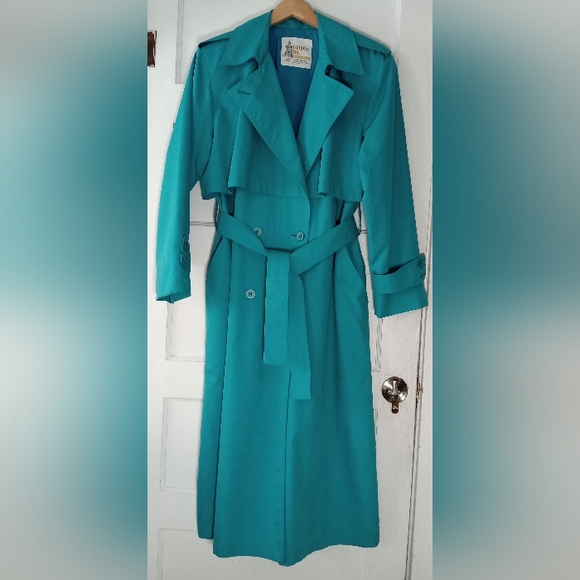 London Fog | Jackets & Coats | London Fog Womens 2 R Teal Trench Coat ...